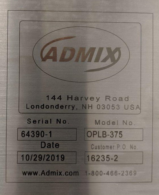 ADMIX BenchMix High Shear Lab Mixer OPLB-375 | Indy Crossroads Equipment