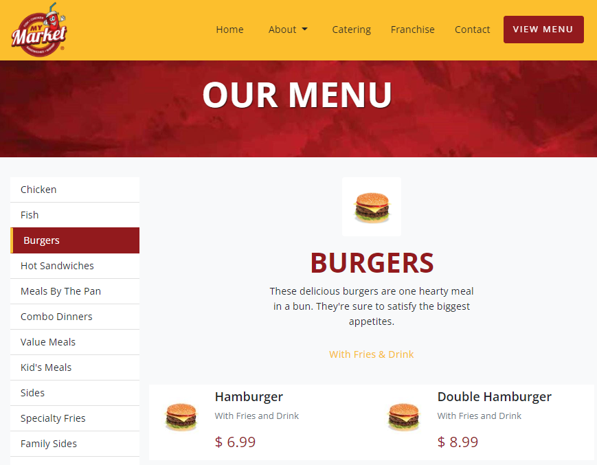 Easy Menu Management for Restaurant Websites | Marketpath CMS Features